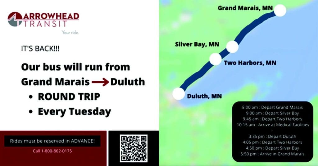 Arrowhead Transit Reintroduces Highly Requested Grand Marais to Duluth ...